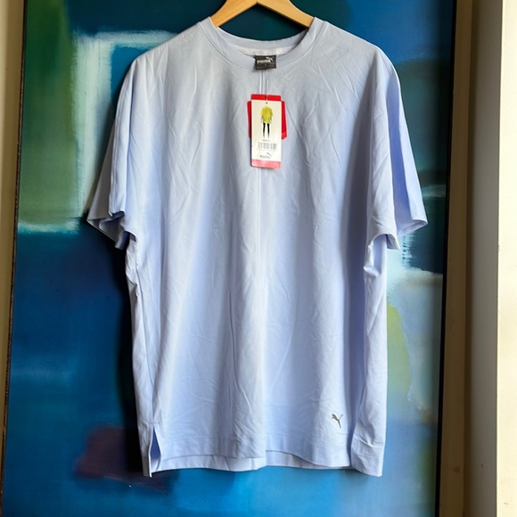 Puma | Tops | Puma Baby Blue Studio Set Tee | Poshmark